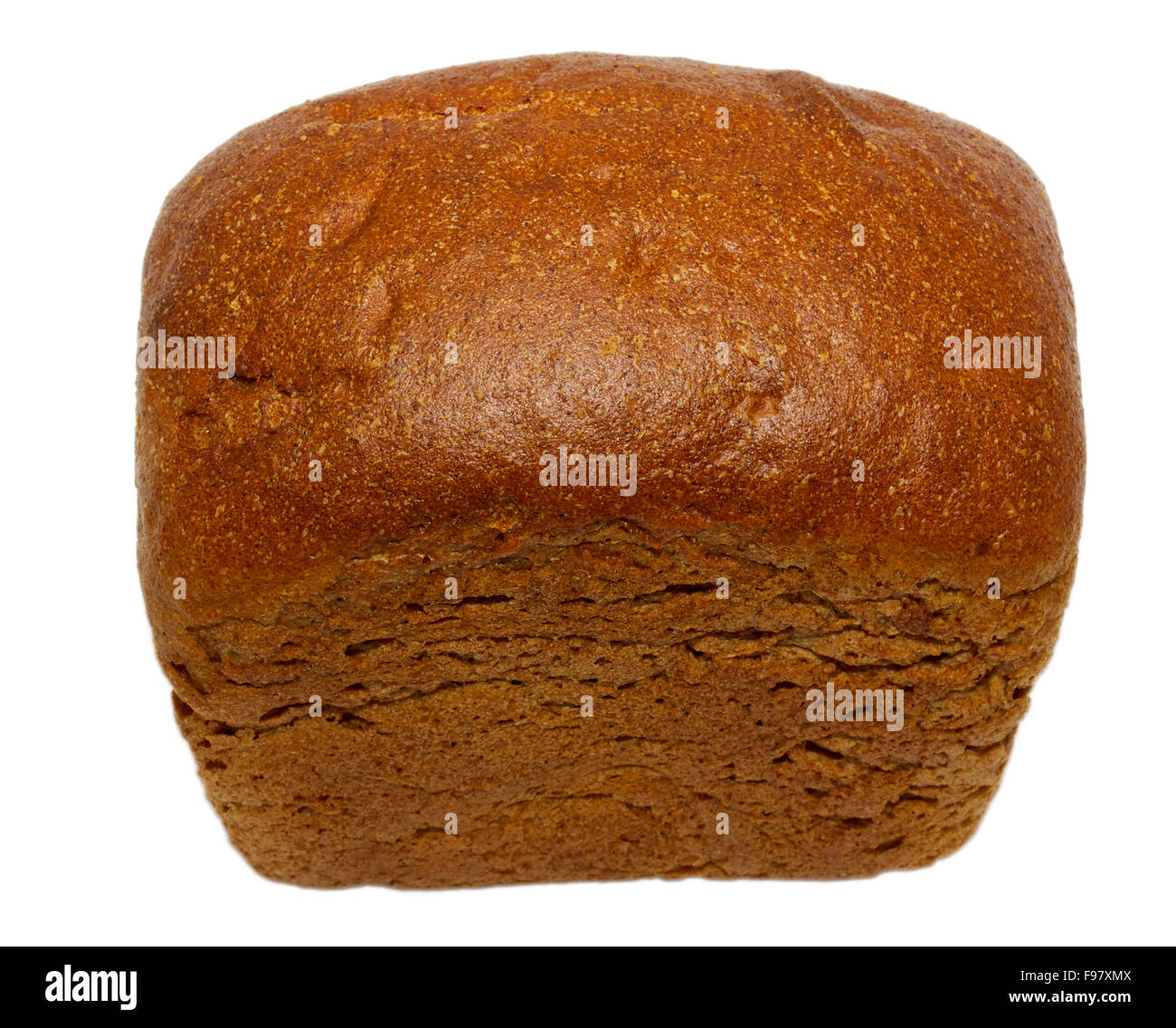 loaf of whole rye bread isolated on white background Stock Photo - Alamy