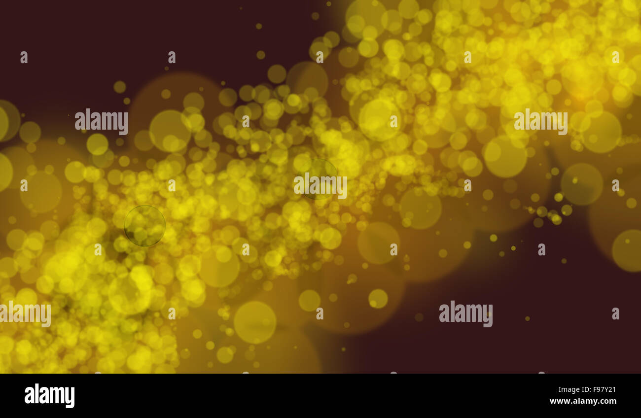 Yellow defocused lights on a graduated background using a diagonal ...