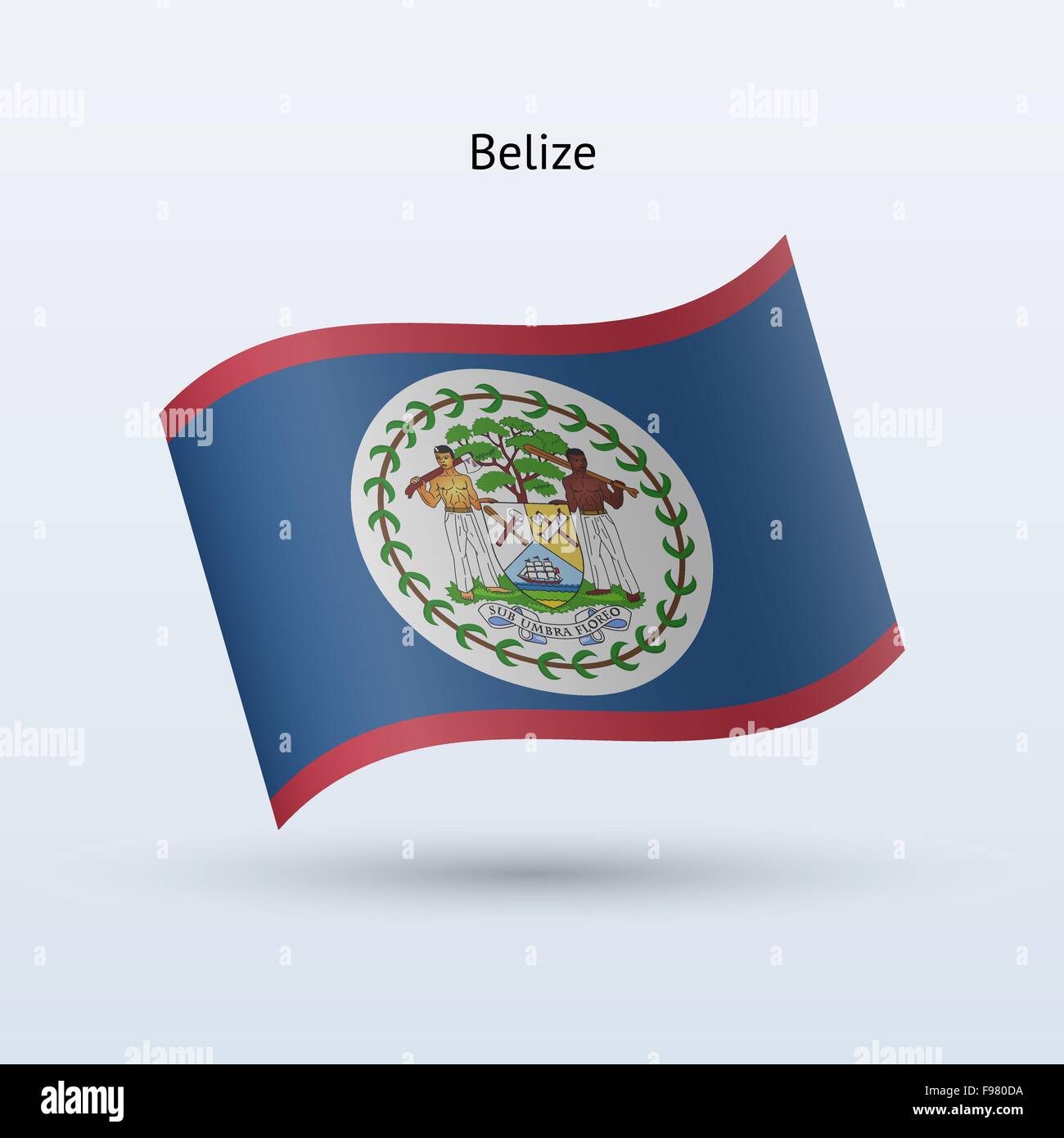 Belize flag waving form. Vector illustration Stock Vector Image & Art ...