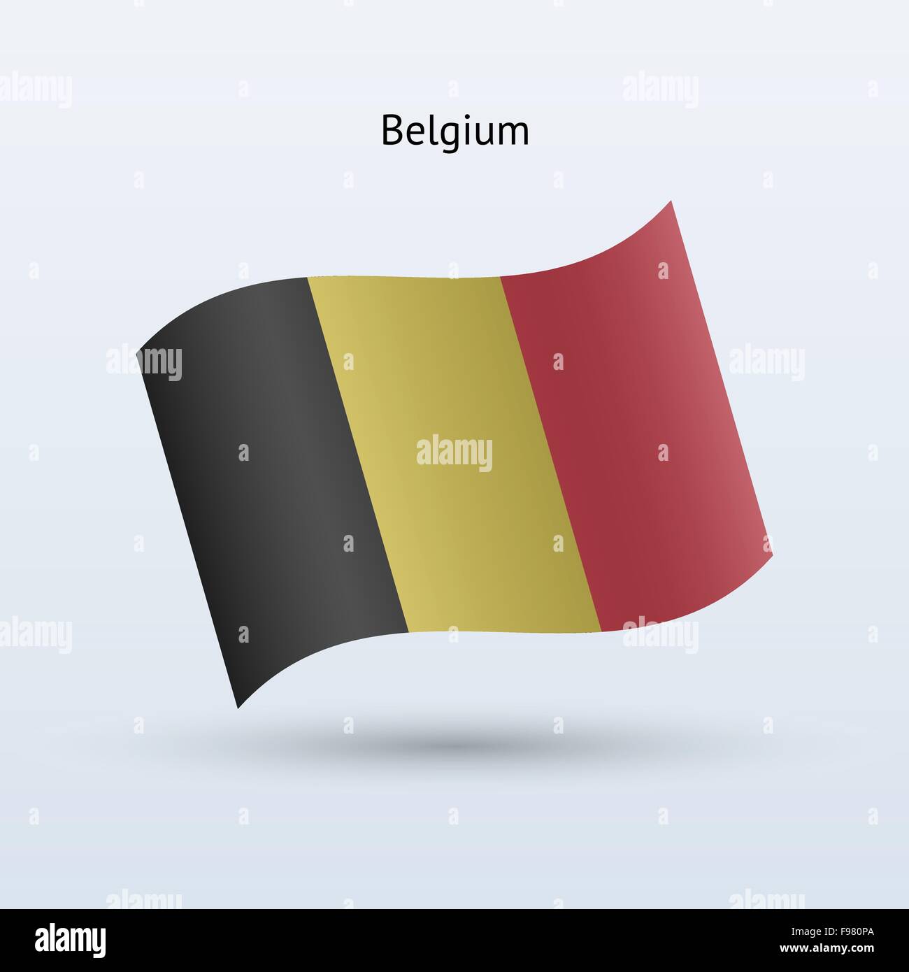 Belgium flag waving form. Vector illustration Stock Vector Image & Art ...