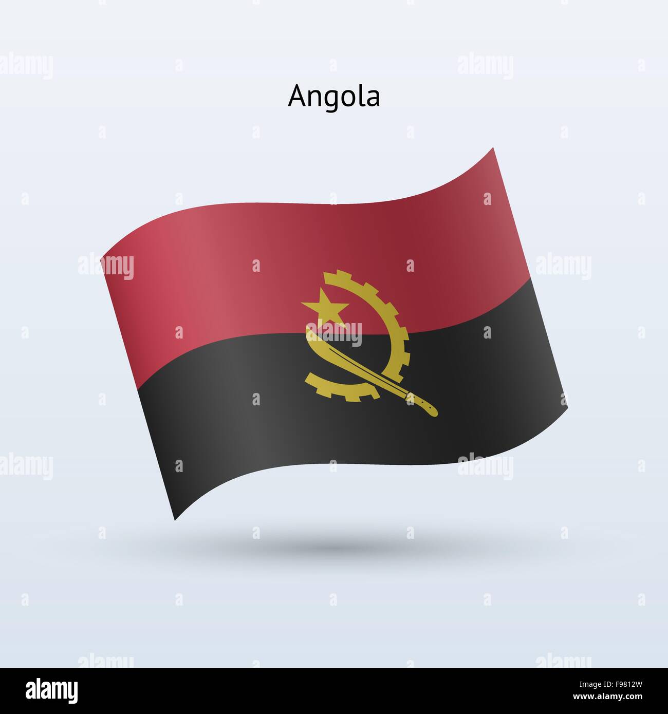 Angola flag waving Stock Vector Images - Alamy
