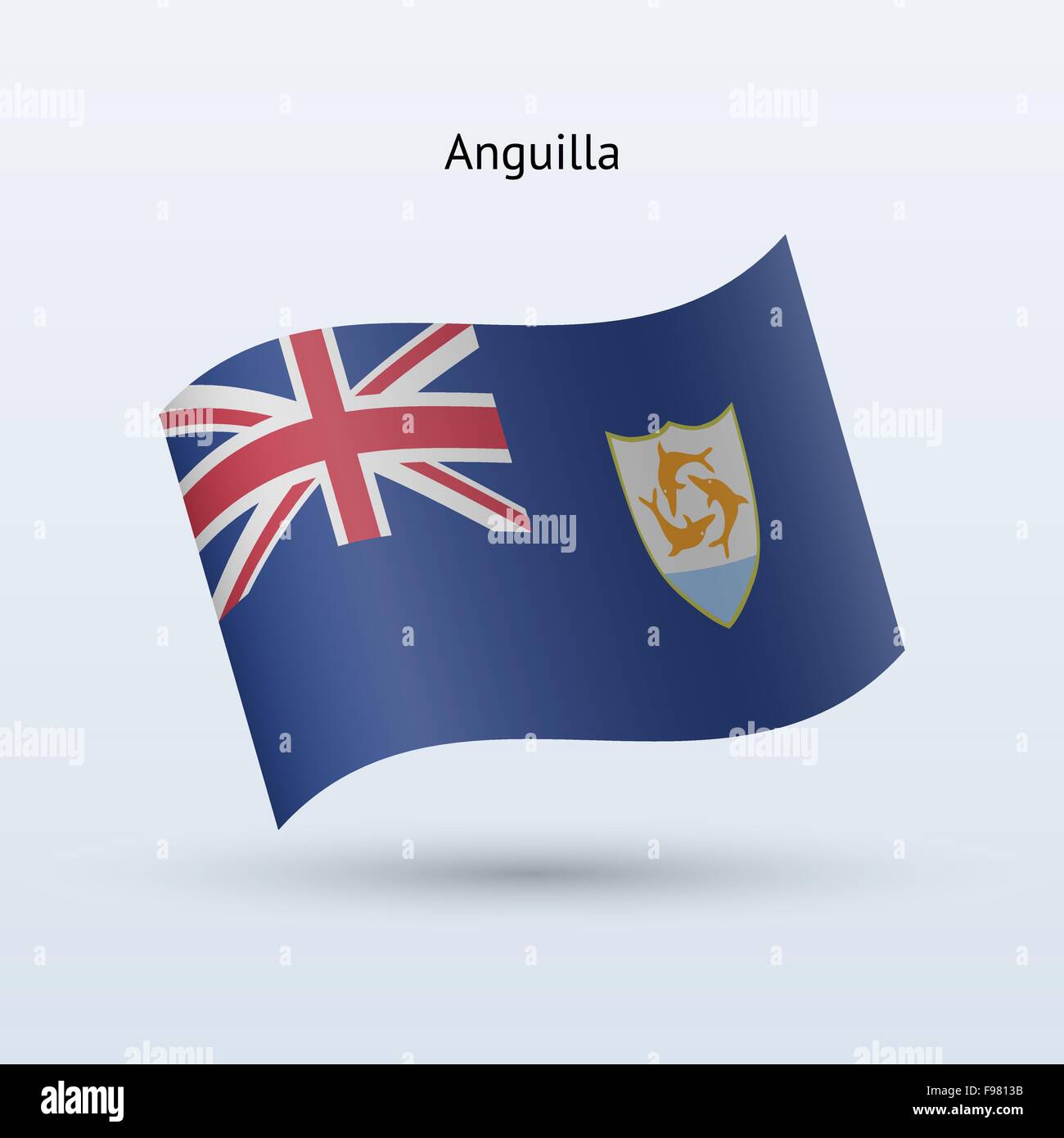 Anguilla flag waving form. Vector illustration Stock Vector Image & Art ...