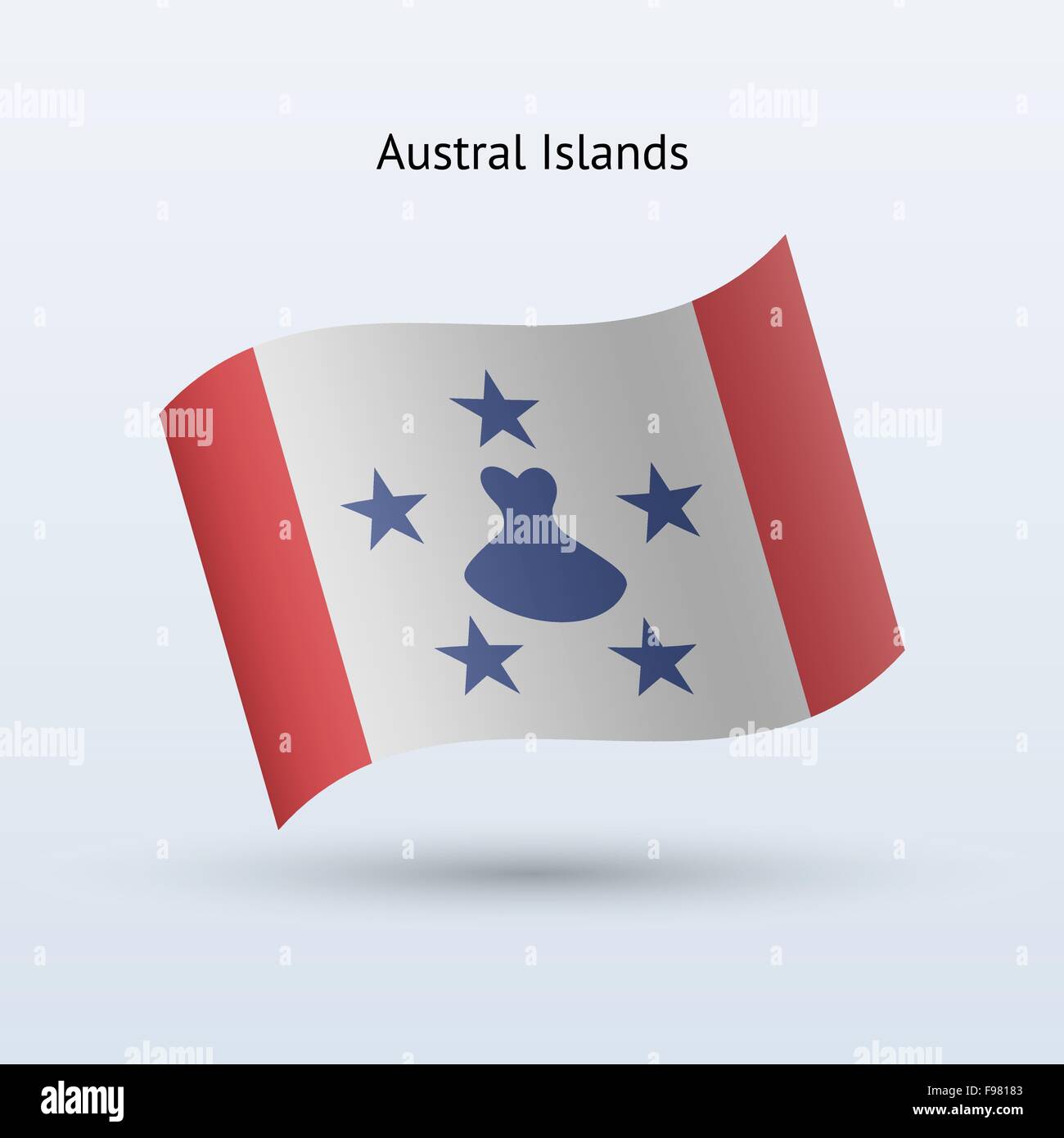 Austral Islands flag waving form Stock Vector Image & Art - Alamy