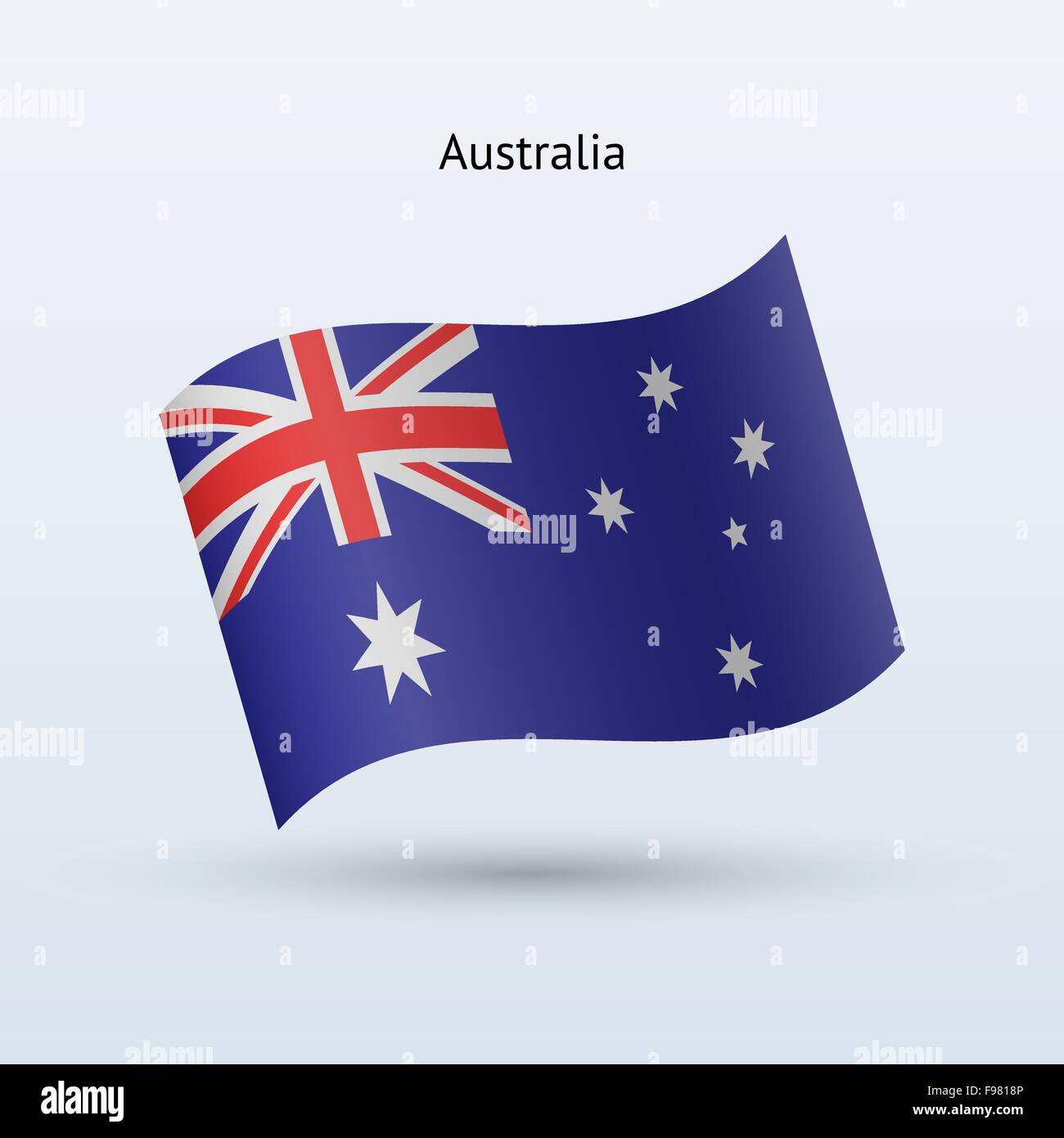 Australia flag waving form. Vector illustration Stock Vector Image ...