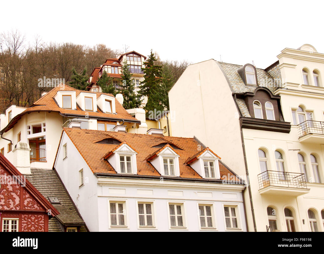 Famous spa resort Karlovy Vary aka Karlsbad in the Czech Republic Stock ...