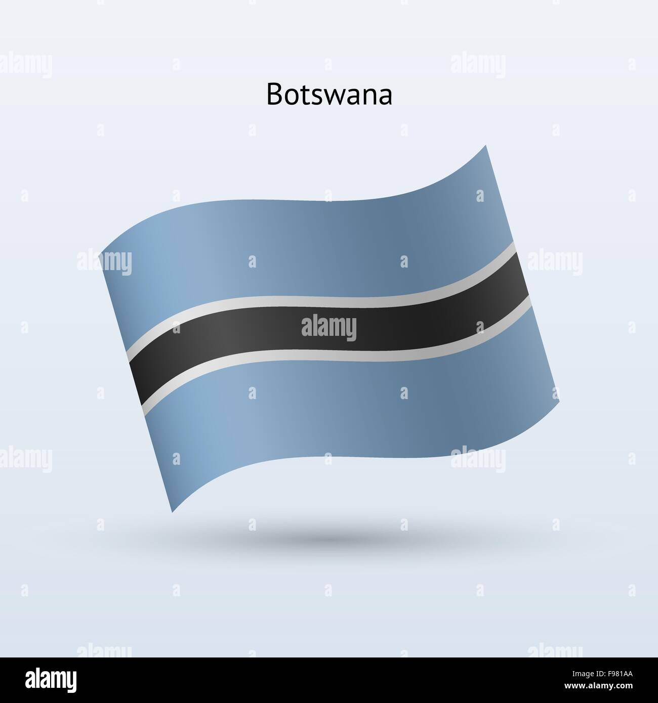 Botswana flag waving form. Vector illustration Stock Vector Image & Art - Alamy