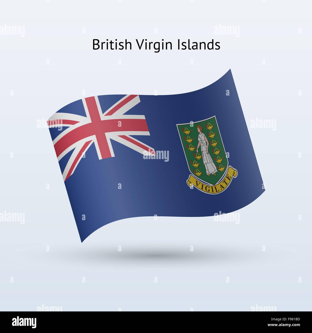 British Virgin Islands flag waving form Stock Vector Image & Art - Alamy