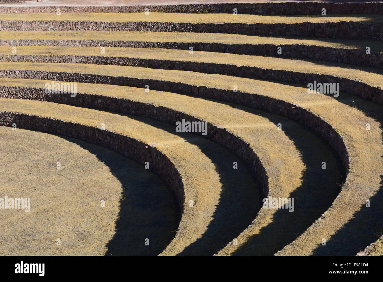 Moray Inca ruins agricultural site in the Sacred Valley of Peru ...