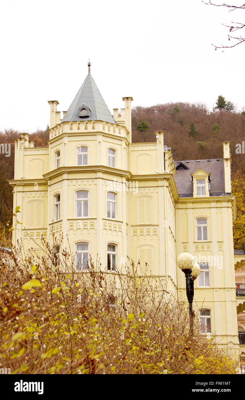 Famous spa resort Karlovy Vary aka Karlsbad in the Czech Republic Stock ...