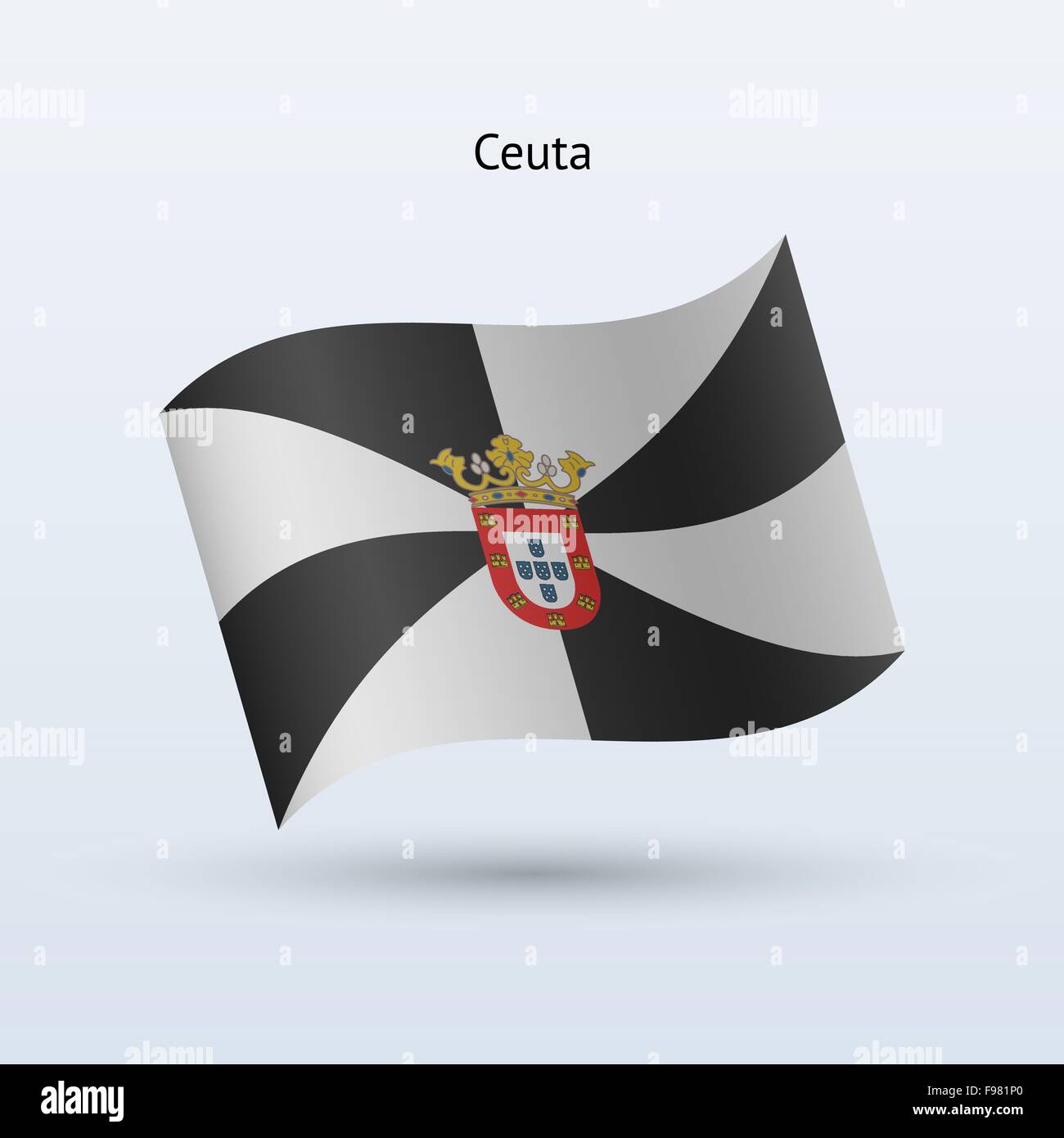 Ceuta flag waving form. Vector illustration Stock Vector Image & Art ...