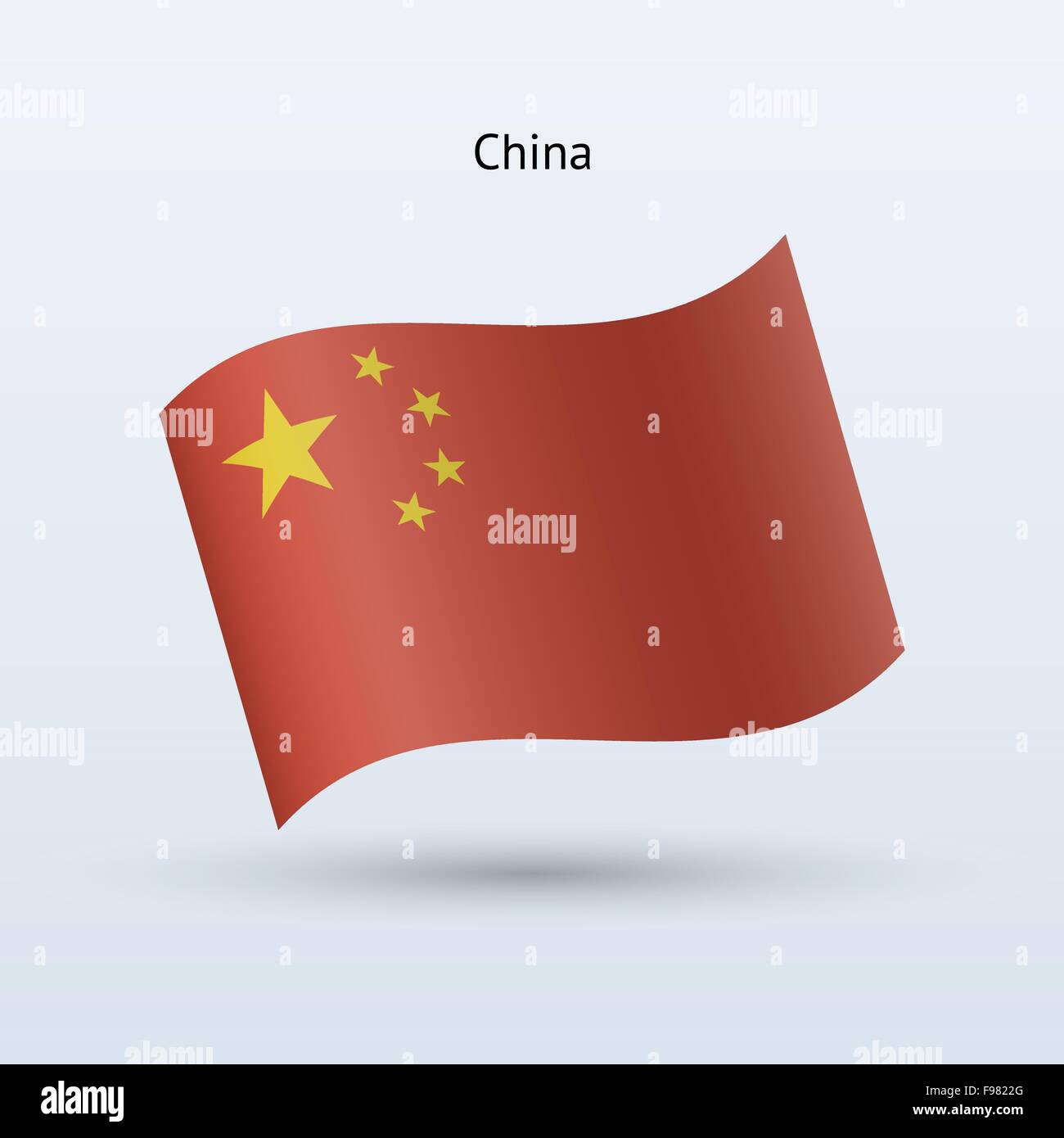 Flying china flag Stock Vector Images - Alamy