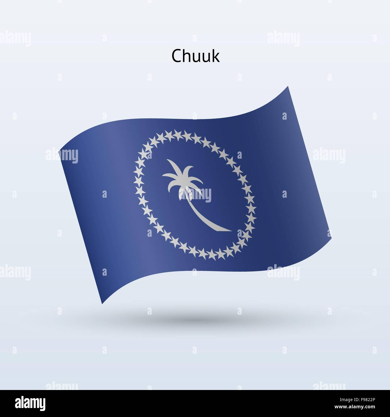 Chuuk flag waving form. Vector illustration Stock Vector Image & Art ...
