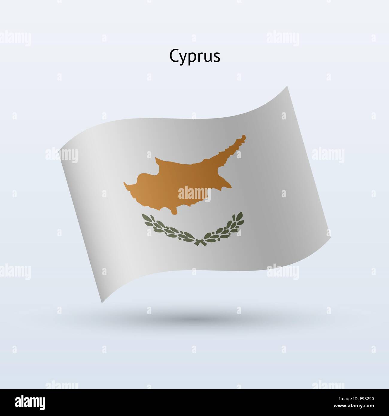 Cyprus flag waving Stock Vector Images - Alamy
