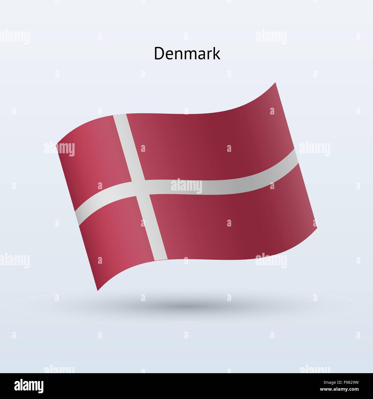 Denmark flag waving form. Vector illustration Stock Vector Image & Art ...