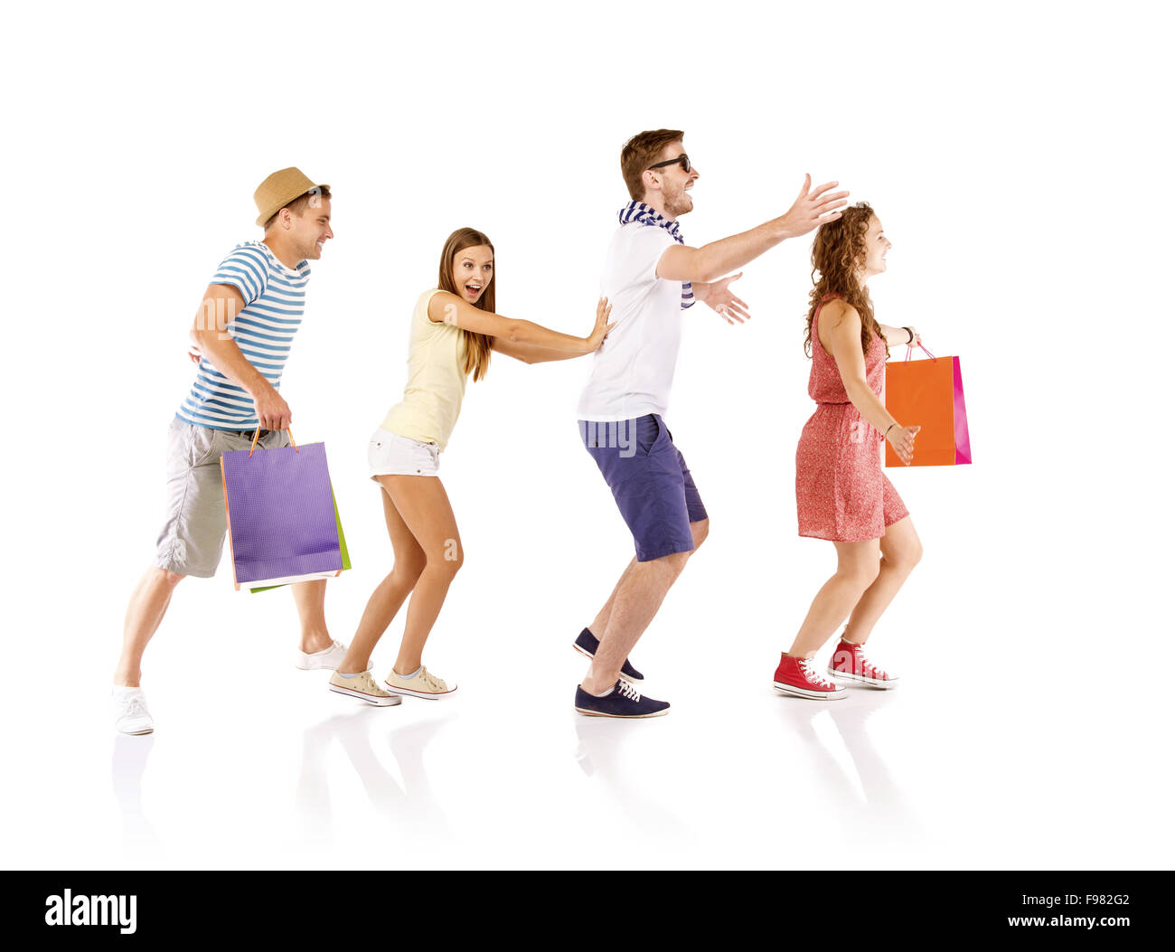 Group of happy young teenager students standing and smiling with ...