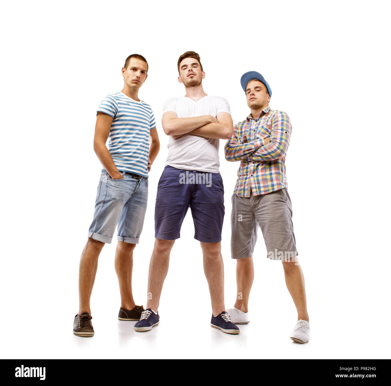Group of young men isolated on white background. Best friends Stock ...