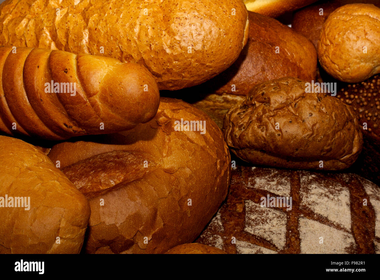assortment of baked bread Stock Photo - Alamy