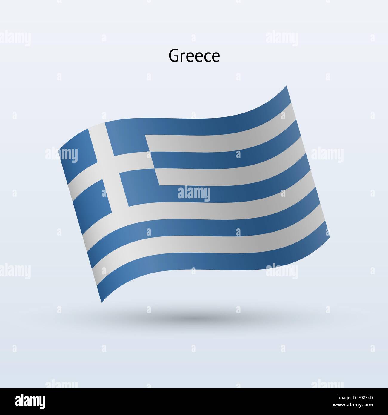 Greece flag waving form. Vector illustration Stock Vector Image & Art ...