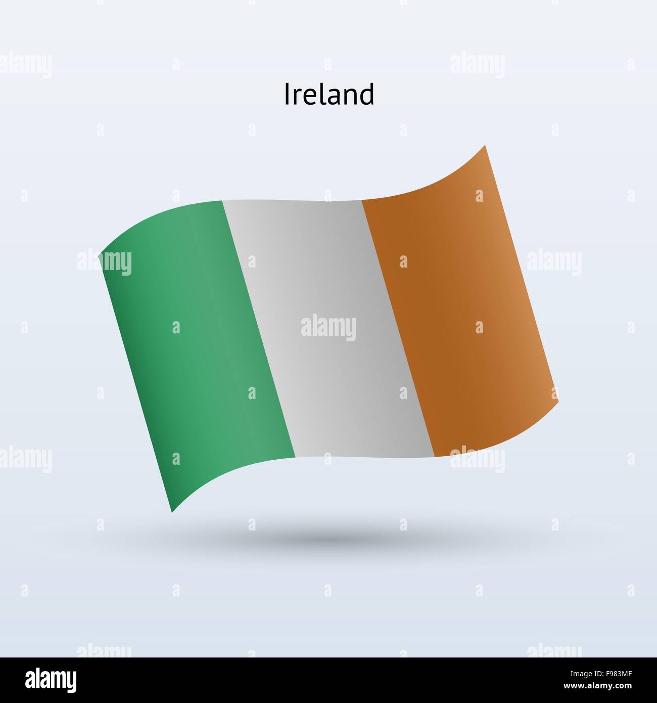 Ireland flag waving form. Vector illustration Stock Vector Image & Art ...