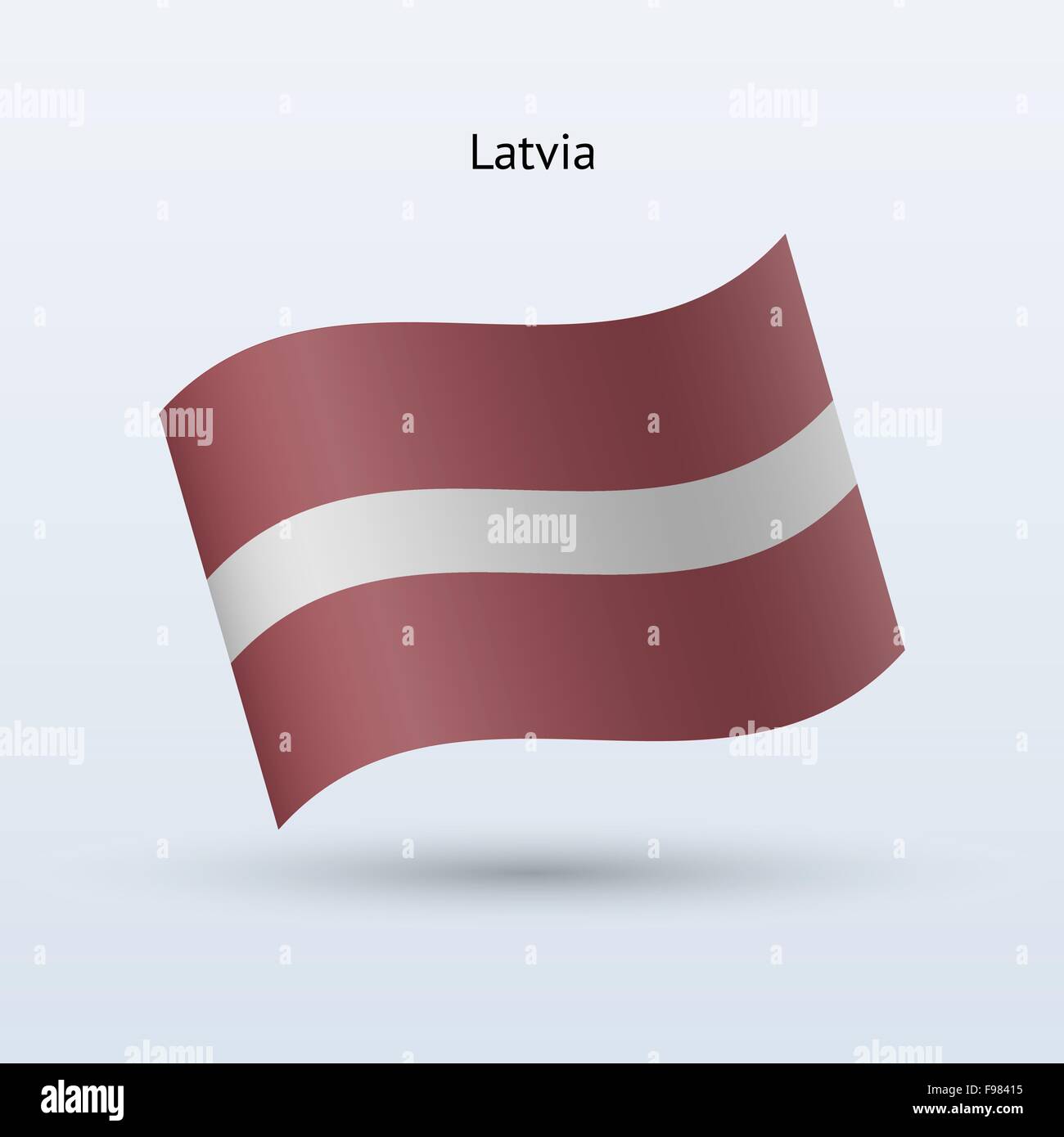 Latvia flag waving form. Vector illustration Stock Vector Image & Art - Alamy