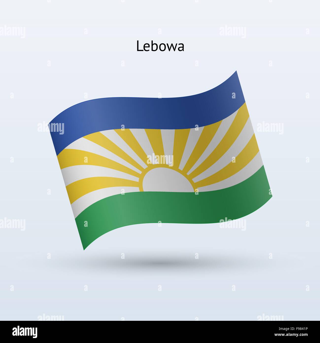 Lebowa flag waving form. Vector illustration Stock Vector Image & Art ...