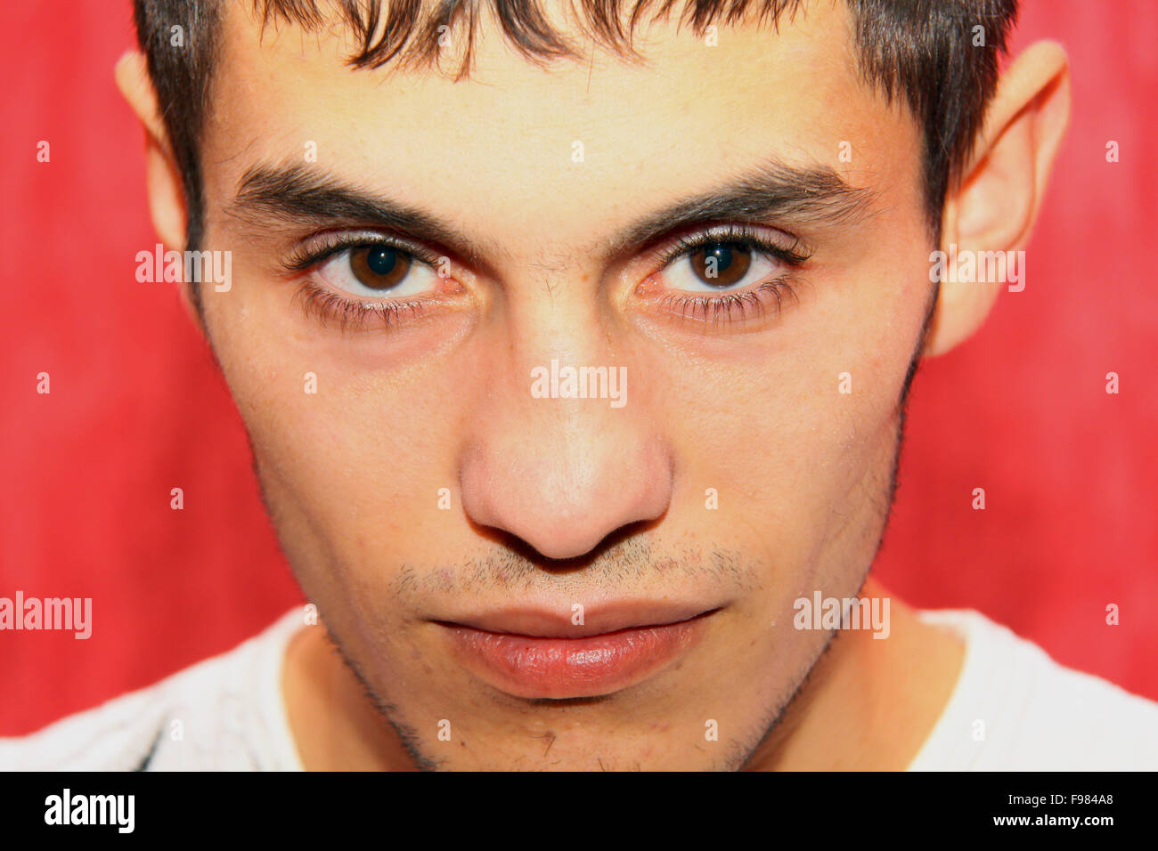evil guy face Stock Photo - Alamy