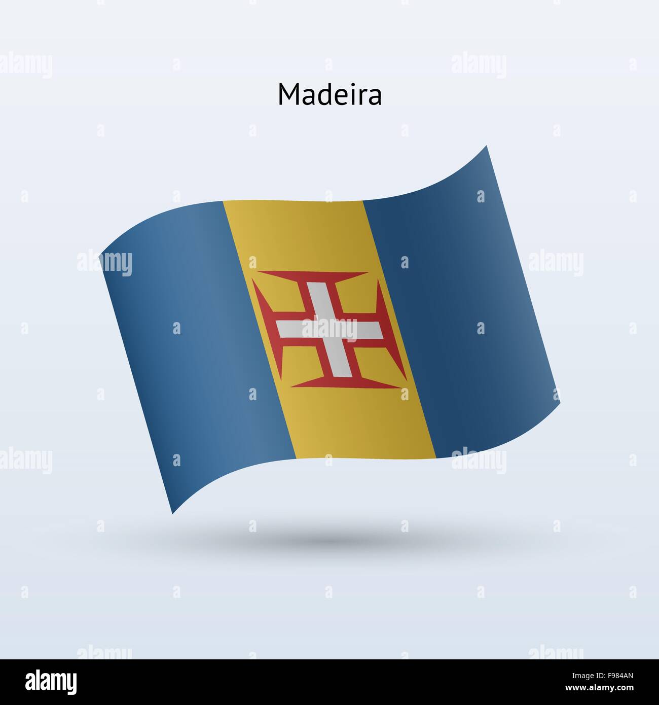 Madeira flag waving form. Vector illustration Stock Vector Image & Art ...