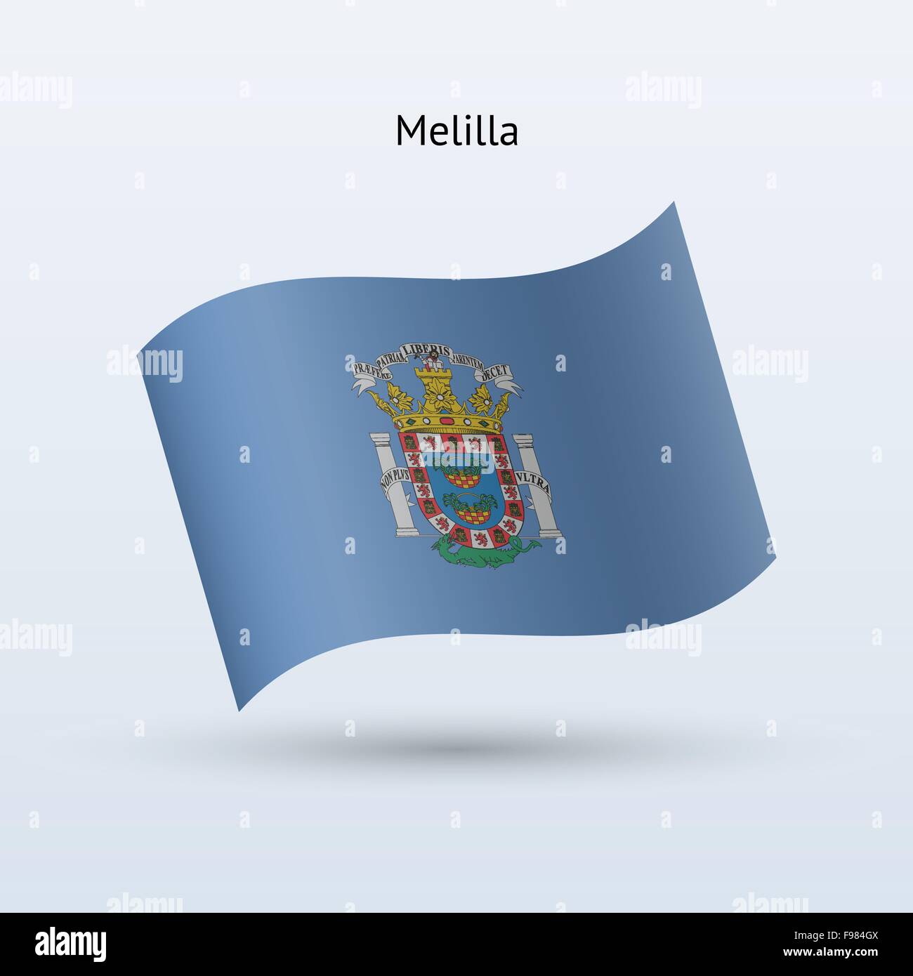 Melilla flag waving form. Vector illustration Stock Vector Image & Art ...