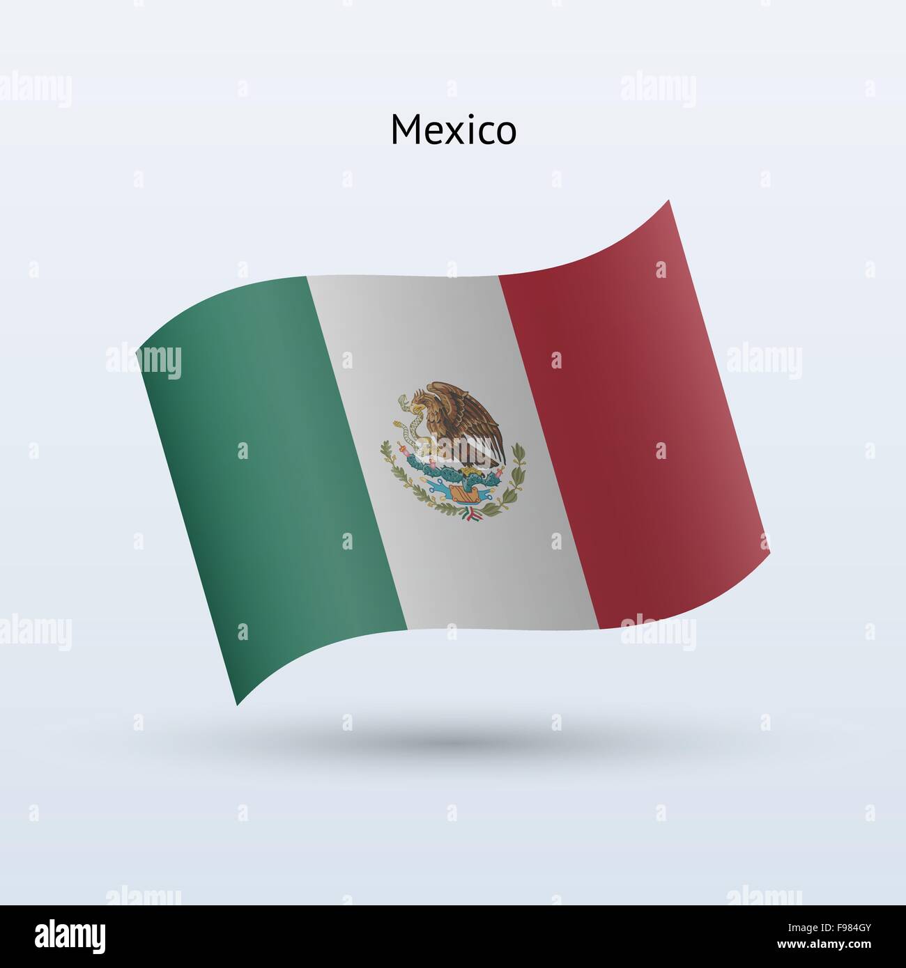 Mexican Flag Waving Clipart