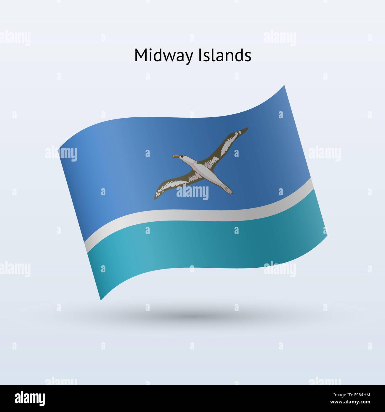 Midway Islands flag waving form Stock Vector Image & Art - Alamy
