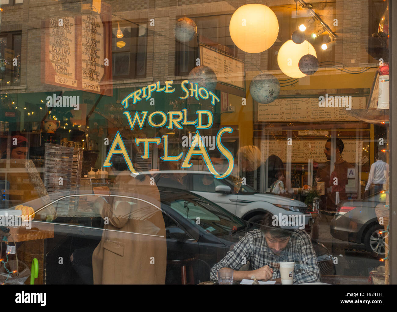 Atlas cafe in Williamsburg Brooklyn NYC Stock Photo - Alamy