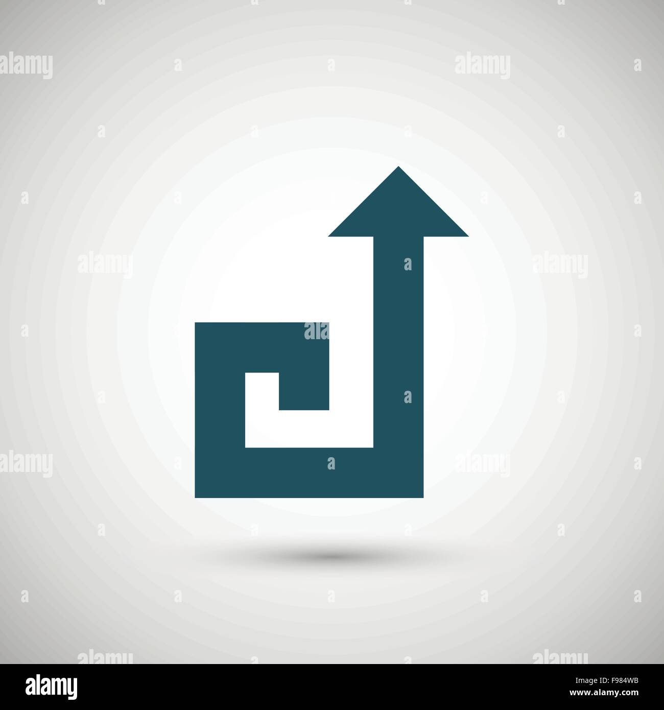 Wave arrow icon curved Stock Vector Images - Alamy