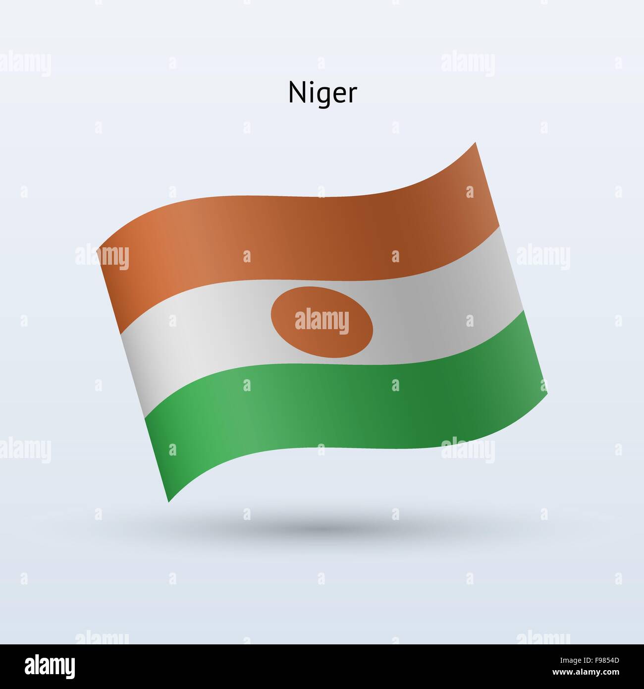 Niger flag waving form. Vector illustration Stock Vector Image & Art ...