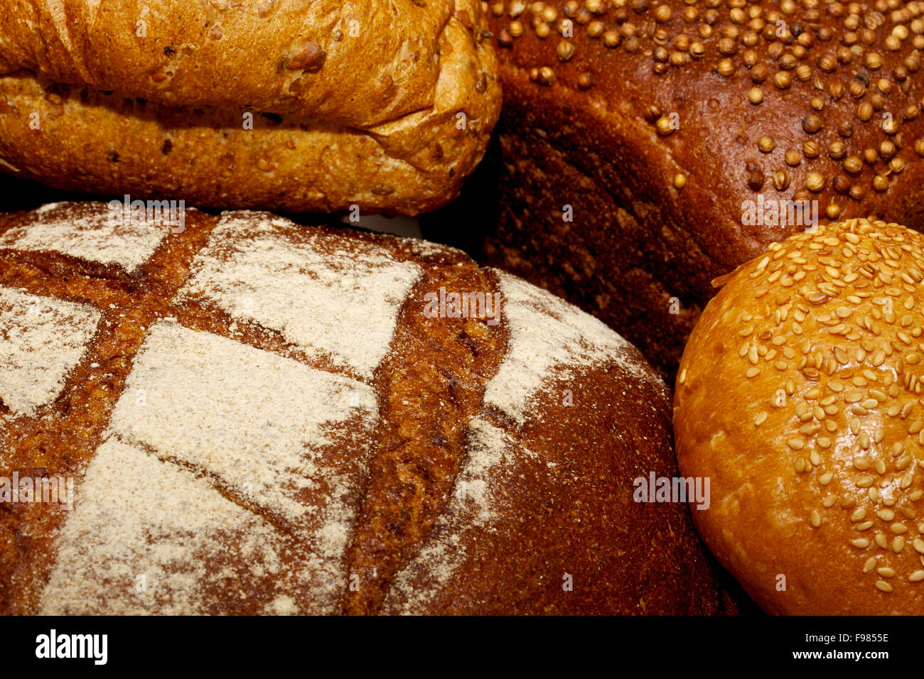 assortment of baked bread Stock Photo - Alamy