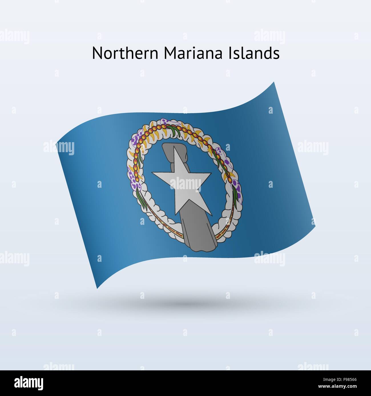 Northern Mariana Islands flag waving form Stock Vector Image & Art - Alamy