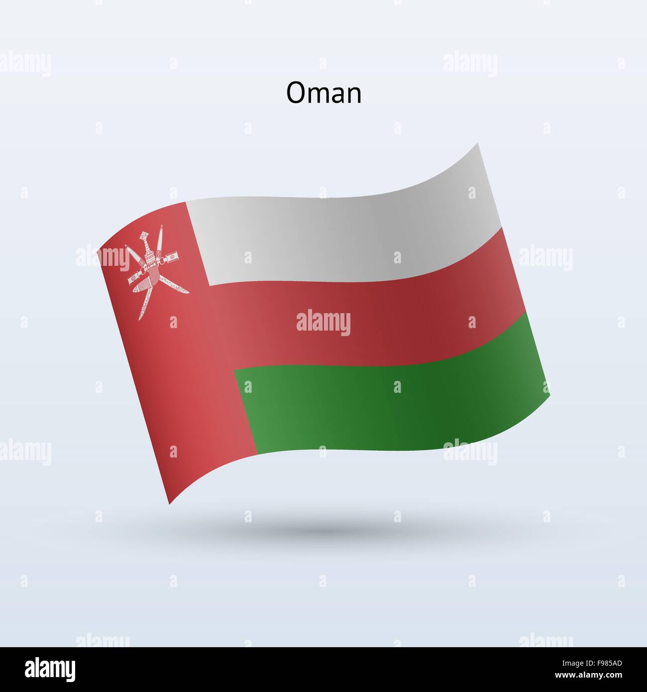 Oman flag flying Stock Vector Images - Alamy