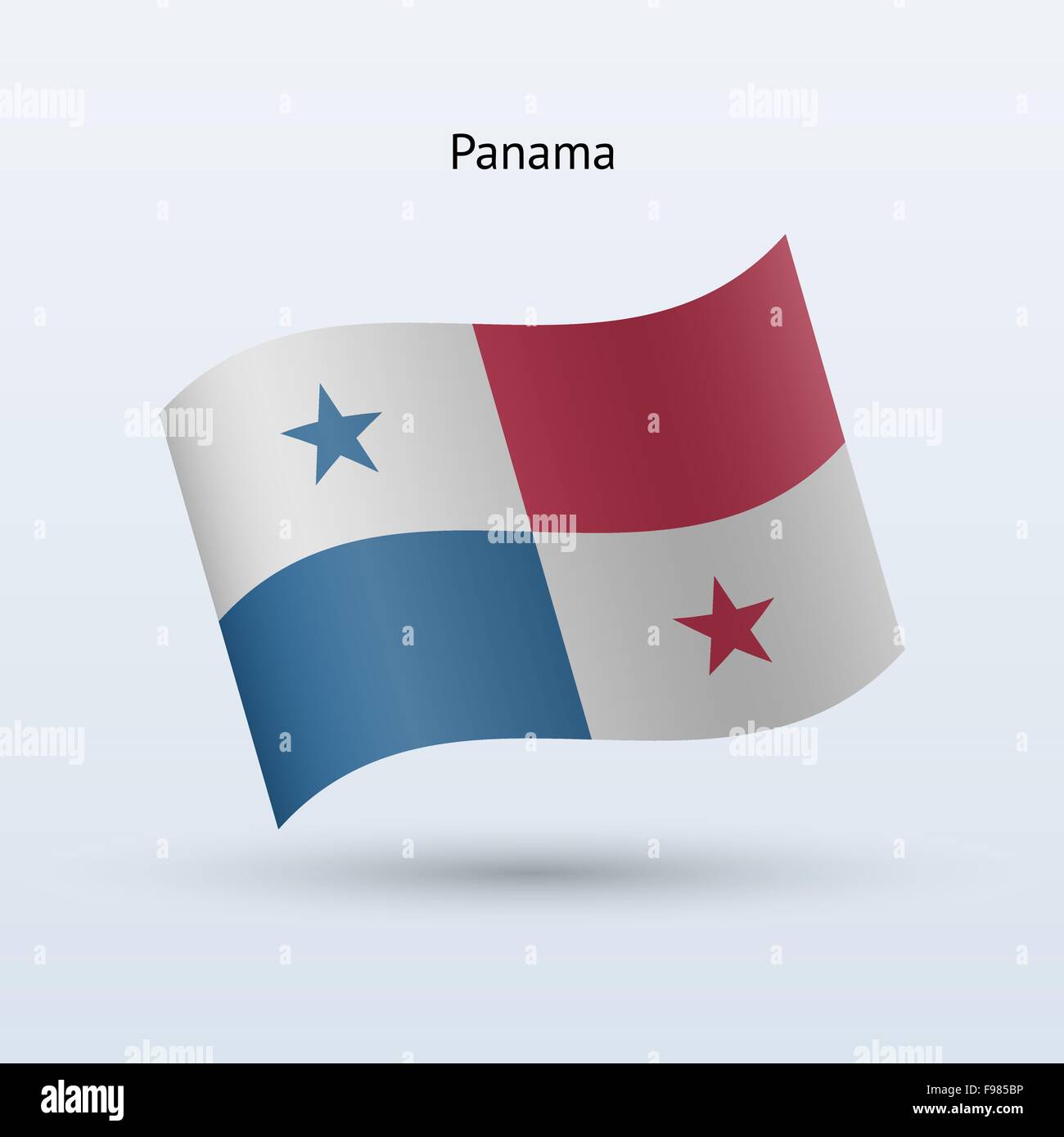 Panama flag waving form. Vector illustration Stock Vector Image & Art ...