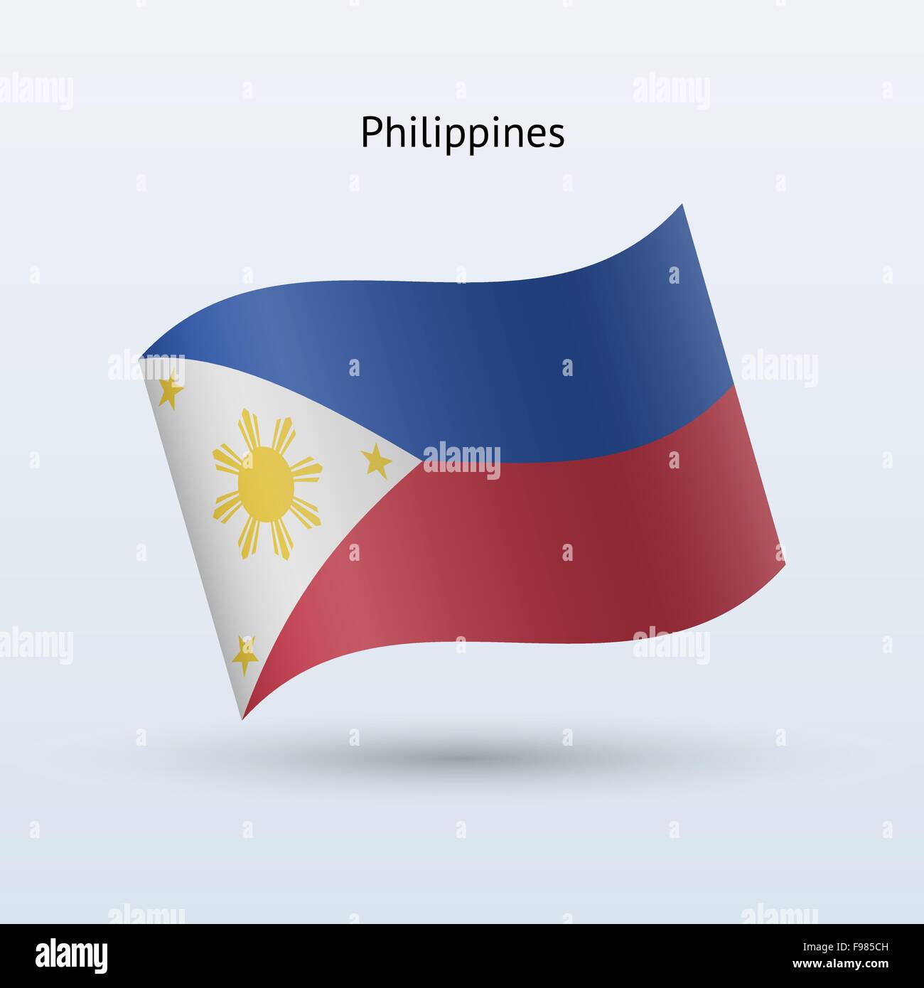 Philippines flag waving Stock Vector Images - Alamy