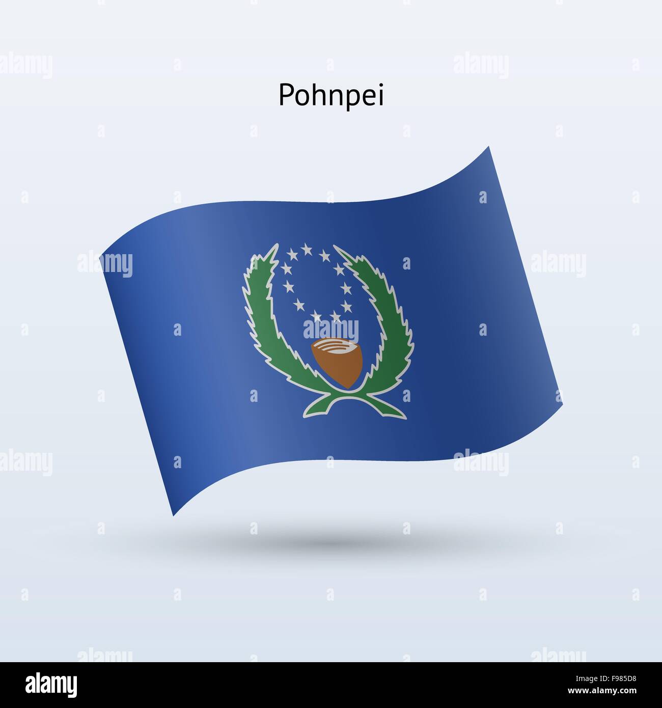 Pohnpei flag waving form. Vector illustration Stock Vector Image & Art ...