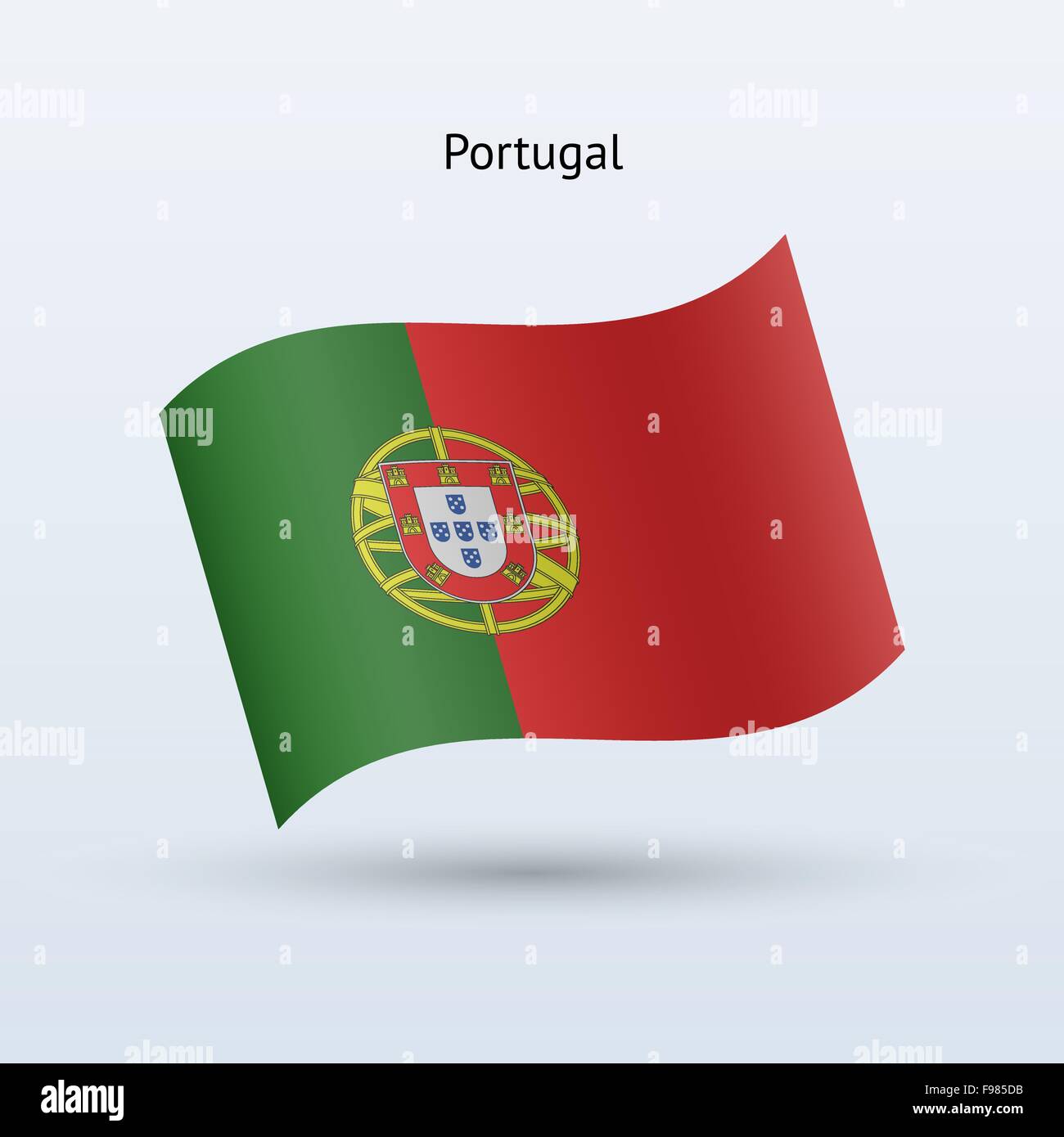 Portugal flag waving form. Vector illustration Stock Vector Image & Art ...