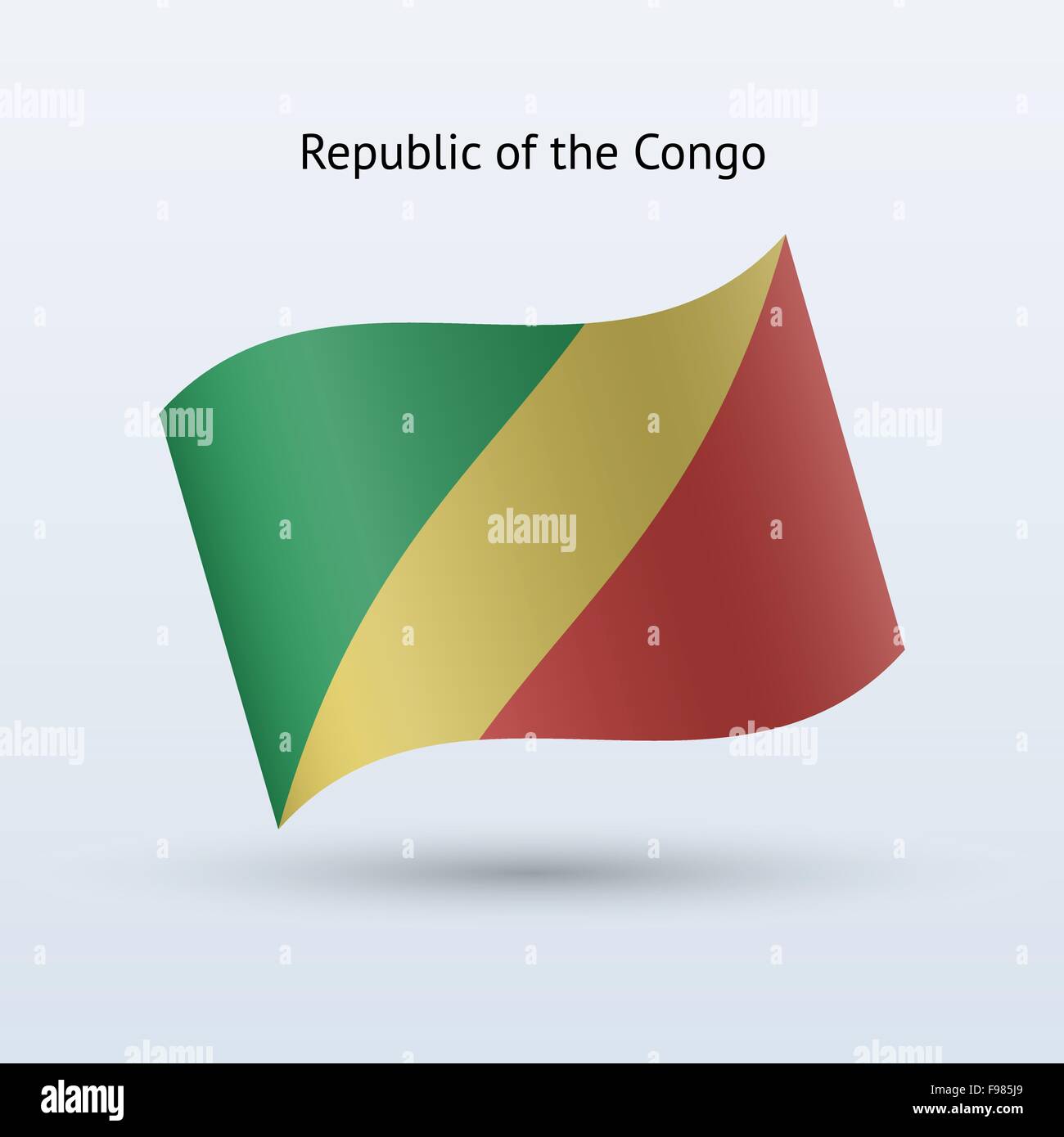 Republic of the Congo flag waving form Stock Vector Image & Art - Alamy