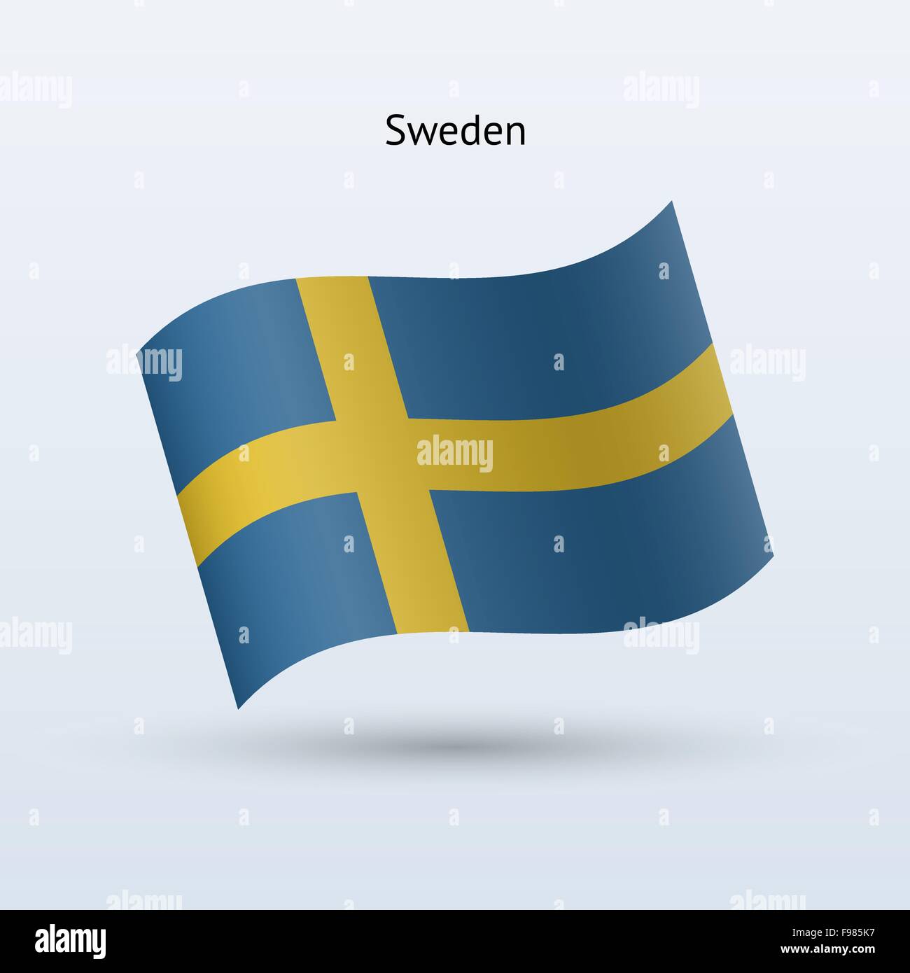 Sweden flag waving form. Vector illustration Stock Vector Image & Art ...