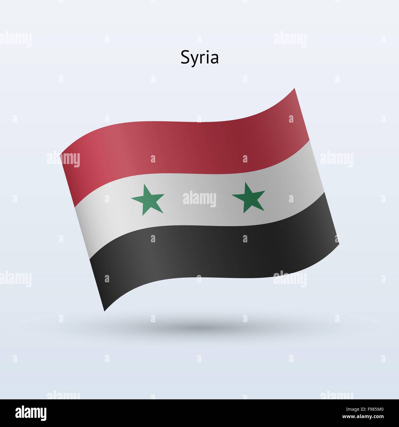 Syria flag waving form. Vector illustration Stock Vector Image & Art ...