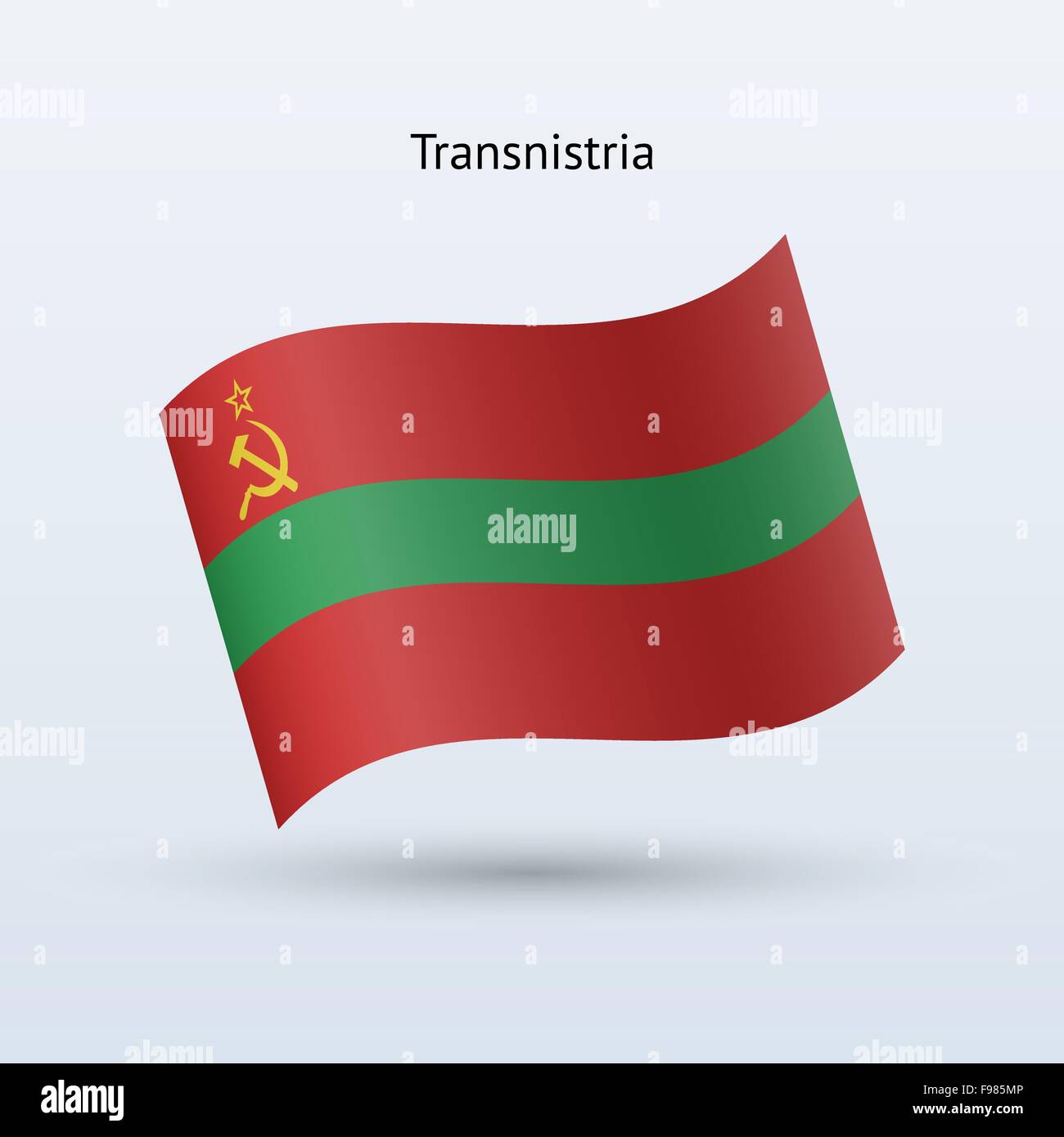 Transnistria flag waving form Stock Vector Image & Art - Alamy
