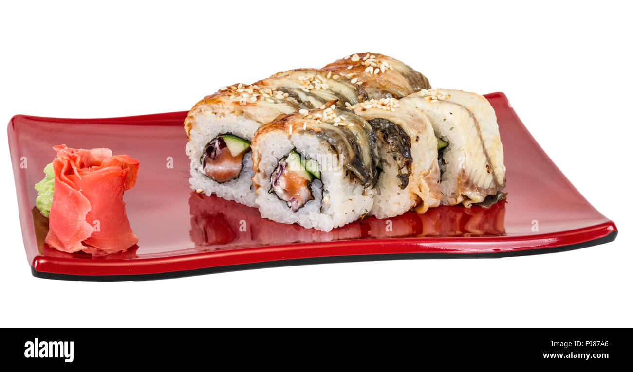 Japanese traditional Cuisine - Maki Roll with Cucumber , Cream Cheese ...