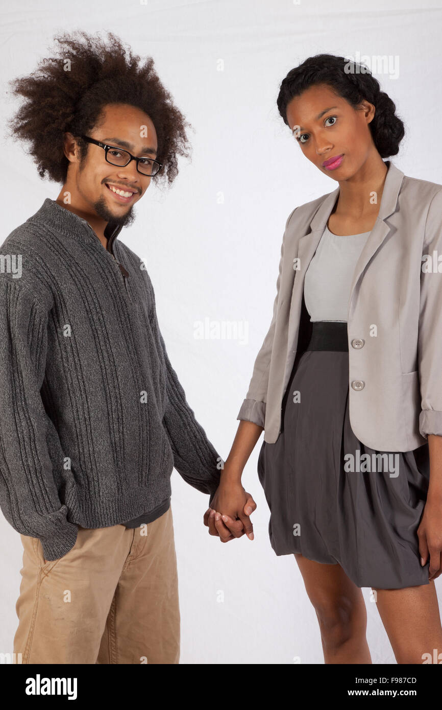 Romantic black couple showing affection for each other Stock Photo - Alamy
