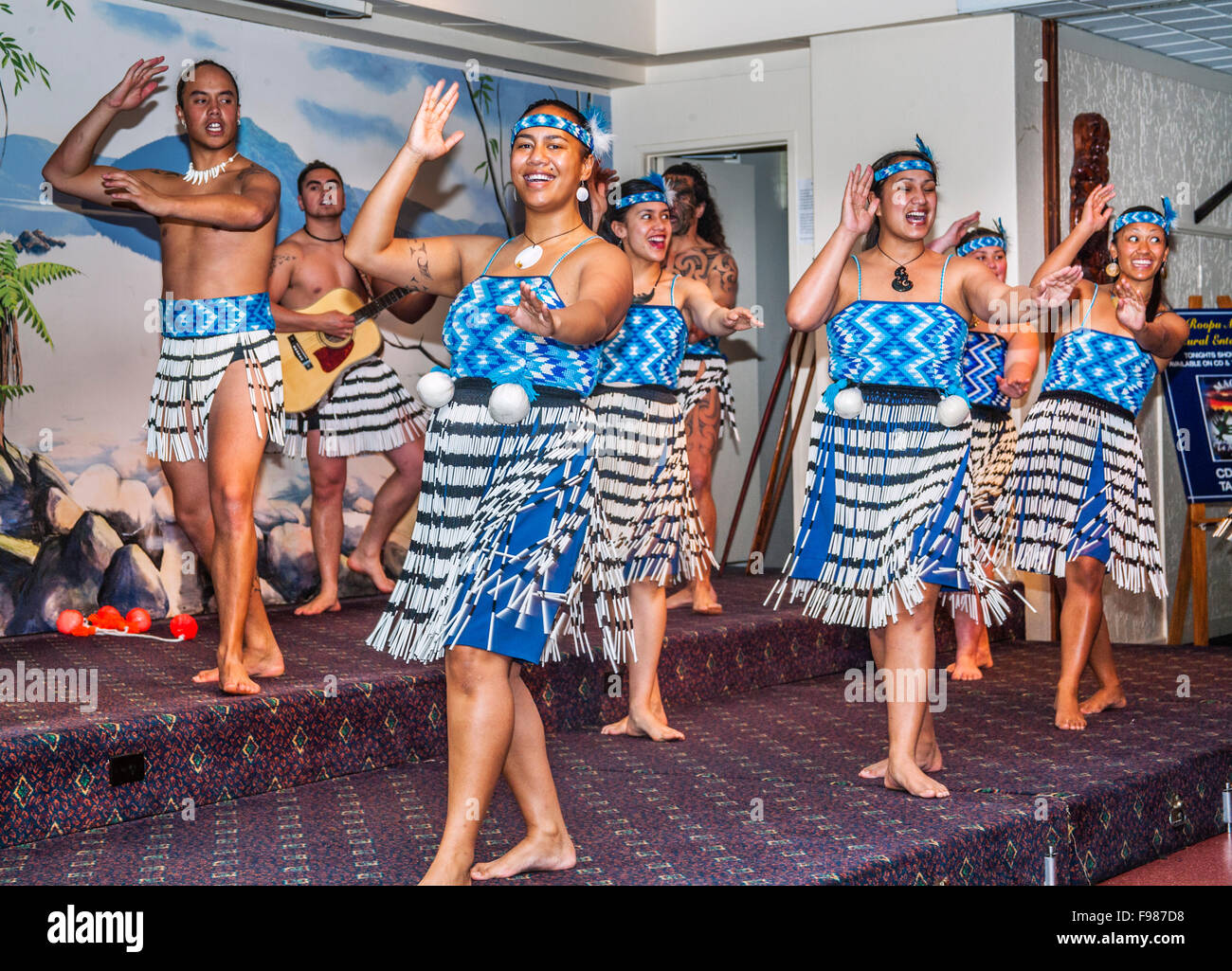 New Zealand, North Island, Maori Cultural Show at Rotorua Stock Photo ...