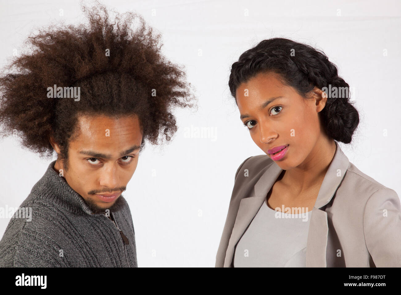 Romantic black couple showing affection for each other Stock Photo - Alamy
