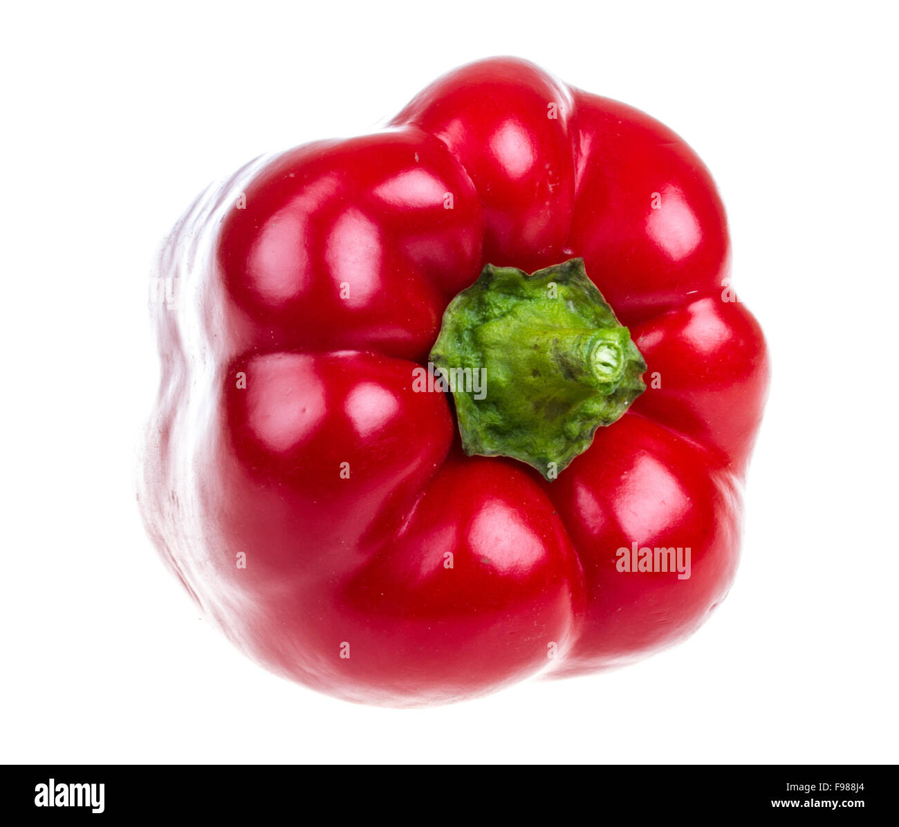 Bright red pepper isolated on white Stock Photo - Alamy