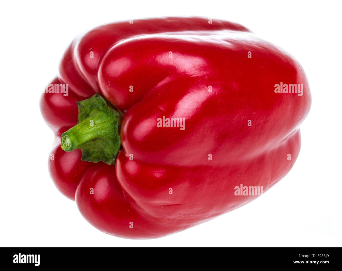 Bright red pepper isolated on white Stock Photo - Alamy